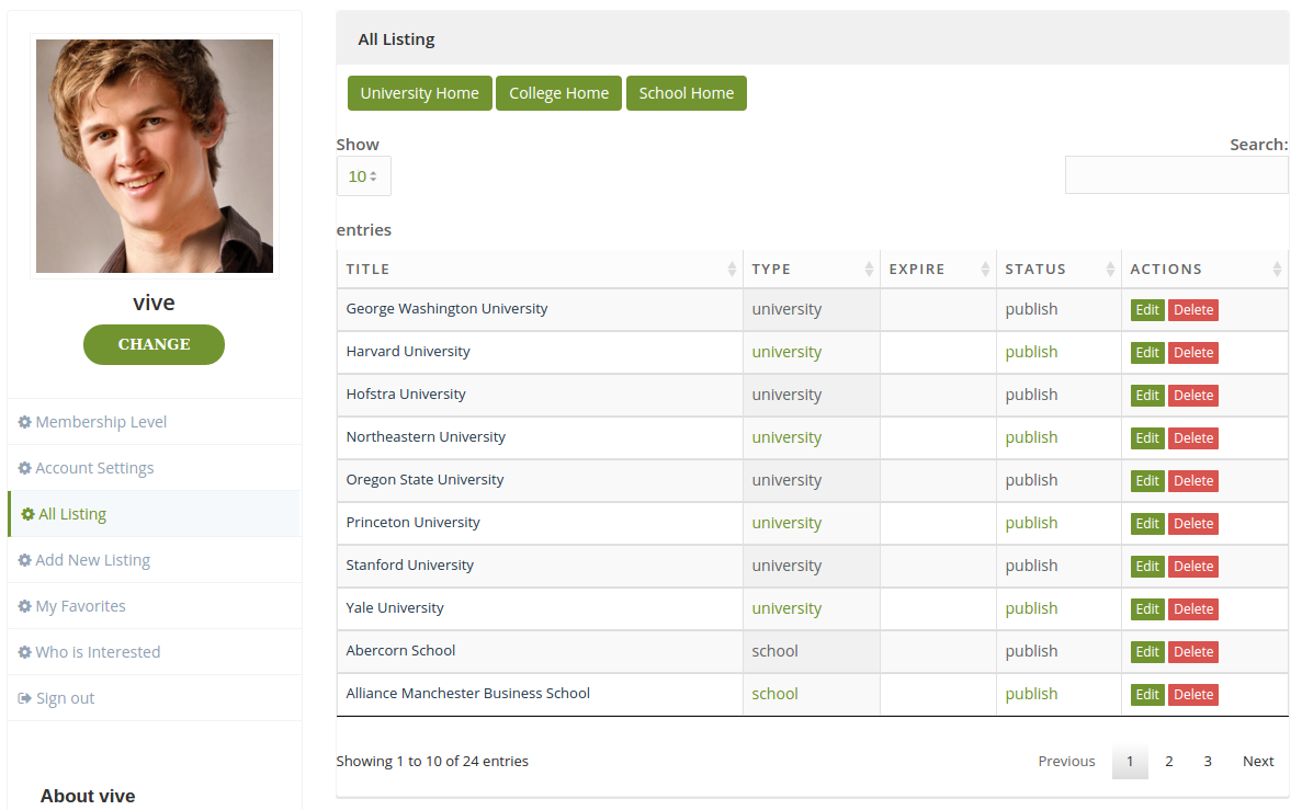 Institutions Directory by e-plugins | CodeCanyon